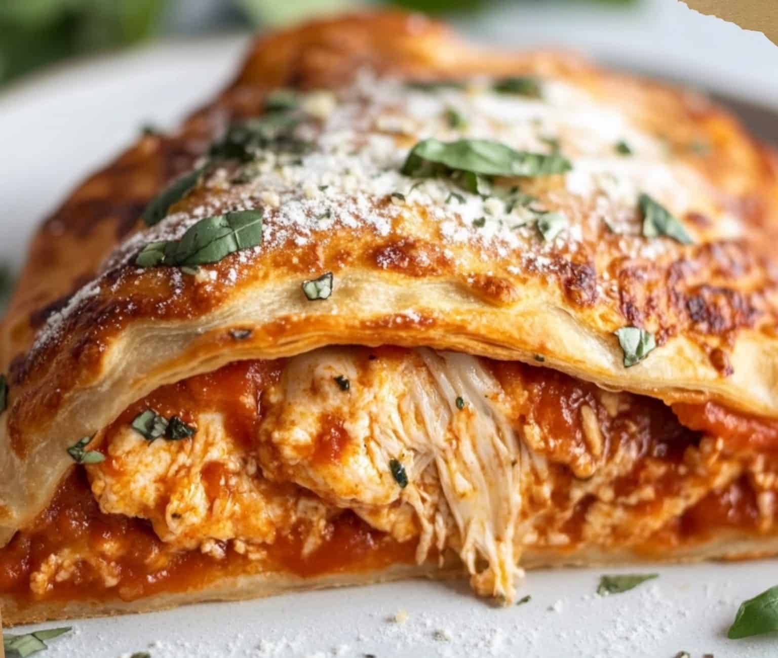 Chicken Parmesan Calzone - Recipe Delice